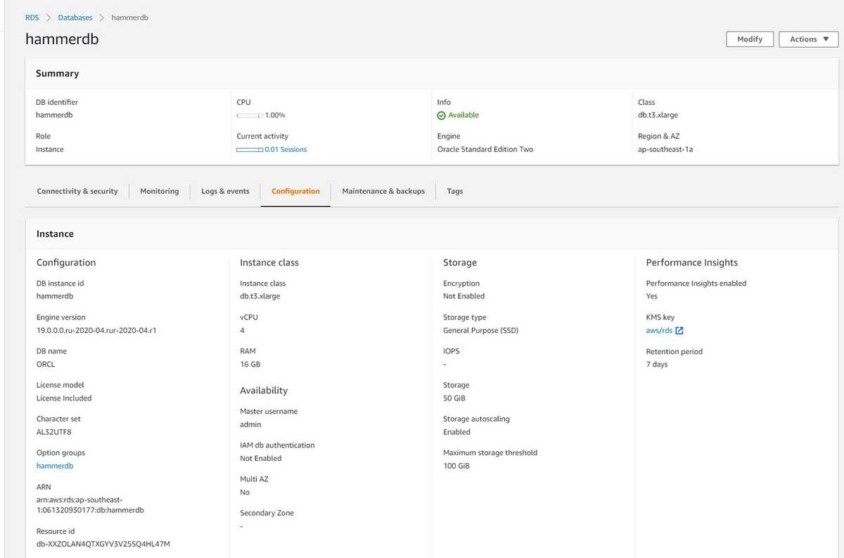 Test Table Audit on AWS RDS Using HammerDB - Technical blog